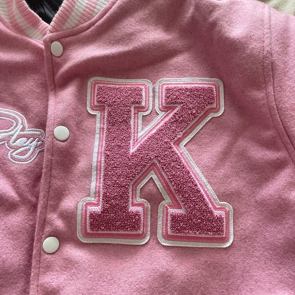 kings Play | Jackets & Coats | Kings Play Brand Pink Varsity Jacket ...